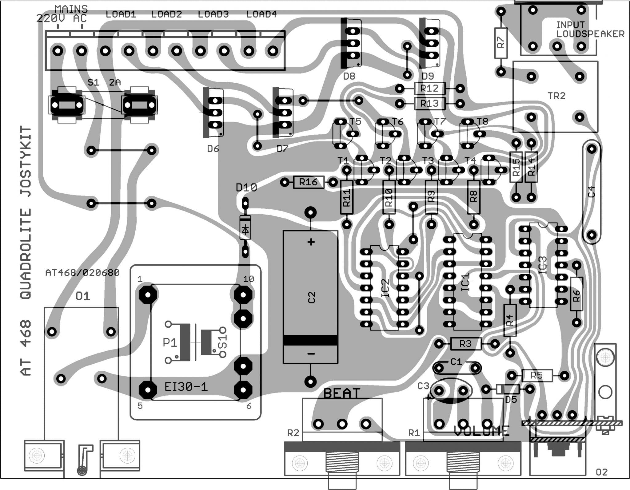 AT468 – 4-kanal løbe lysshow – Jostykit & Circuit Design